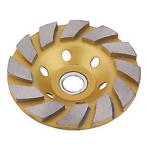 Diamond Grinding Disc, 10cm Diamond Segment Grinding Wheel Disc 6 Holes Stone Gold Bowl Shape Grinder Cup for Ceramics