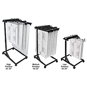 Arnos Hang-A-Plan, Mobile Blueprint Storage Rack, Height Adjustable