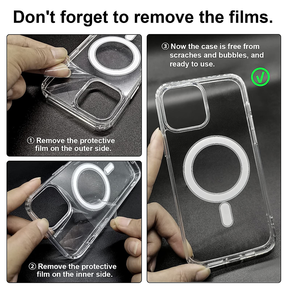 leChivée for iPhone 13 Pro Max Case Mag Safe 6.7 inch, 13 Pro Max Mag Safe Case Clear Phone Case Anti-Yellowing Scratch Shockproof Hard Back iPhone 13 Pro Max Case Transparent for Women Men