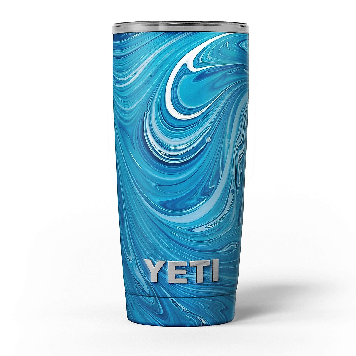 Design Skinz Liquid Blue Color Fusion - Skin Decal Vinyl Wrap Kit Compatible with The Yeti Rambler Cooler Tumbler Cups