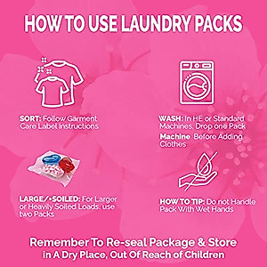 3-in-1 Laundry Pods, 32 Count Box, High Efficiency (HE), Ultra Concentrate with Powerful Stain Lifter Technology, Fabric Softener With Rose Extracts & Cheery Blossom Scent, Detergent Pods