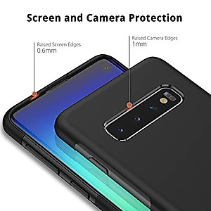 UNBREAKcable Case for Samsung Galaxy S10 – Soft Frosted TPU Ultra-Slim Stylish Protective Cover for 6.1-inch Samsung Galaxy S10 [Drop Protection, Non-Slip] – Black