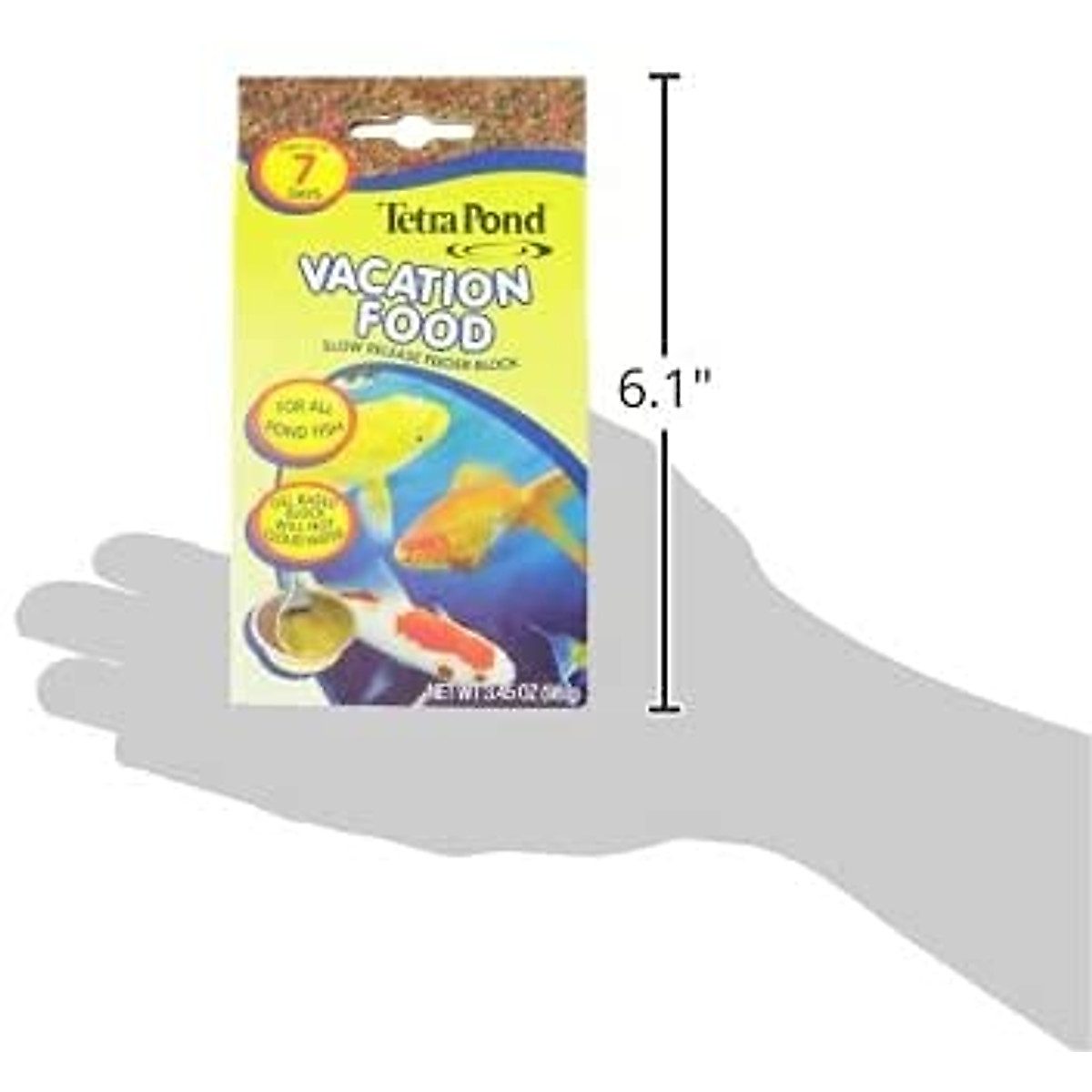 (4 Pack) TetraPond Vacation Food Slow Release Feeder Block, 3.45 Ounce Each