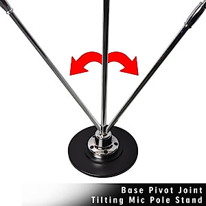 Pyle Retro Microphone, Stand, and Vintage Style Unidirectional Cardioid Mic Bundle