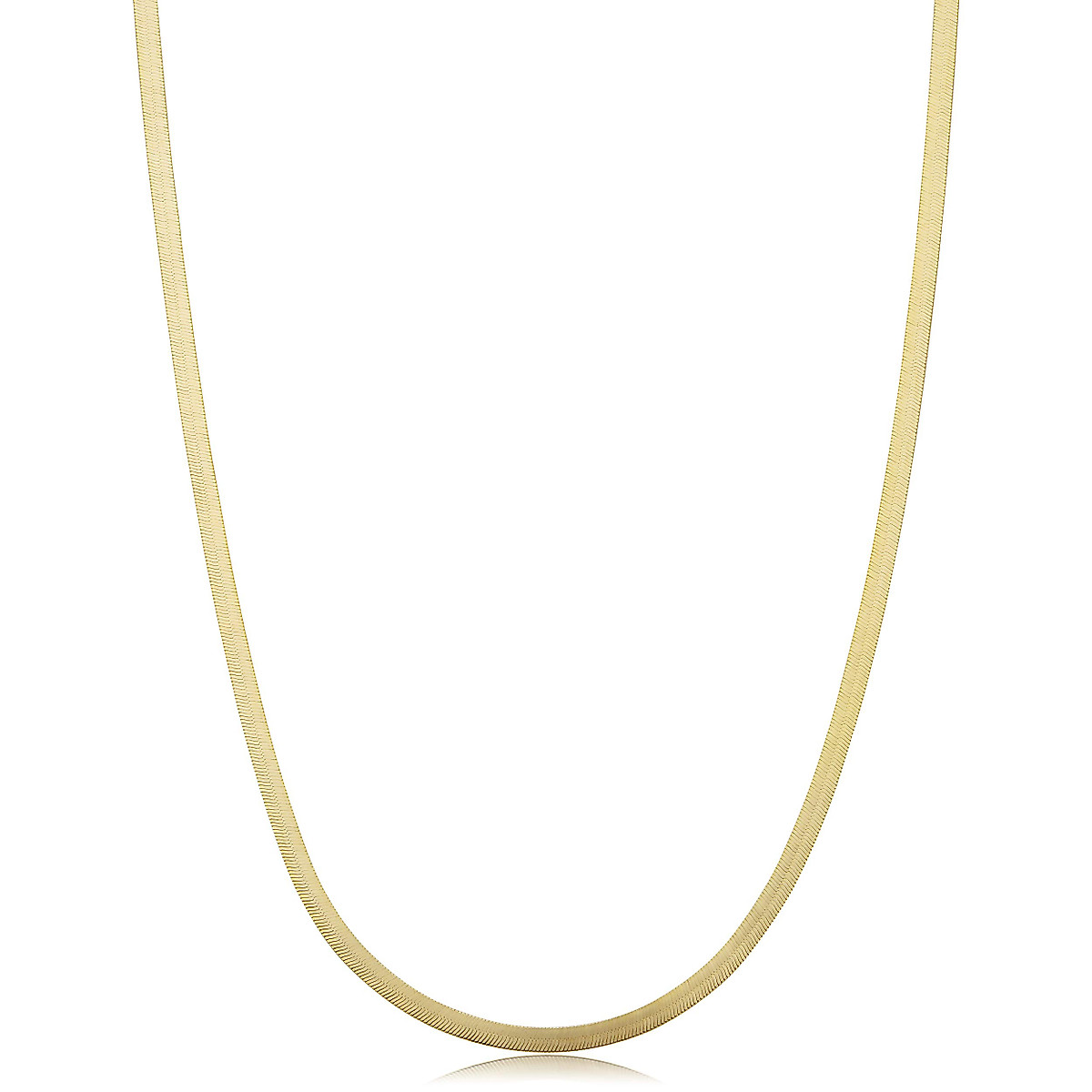 Kooljewelry 10k Yellow Gold Herringbone Chain Necklace (2.2 mm, 20 inch)