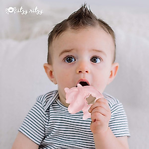 Itzy Ritzy Water-Filled Teethers - Cold Cutie Coolers Textured On Both Sides to Massage Sore Gums & Emerging Teeth - Can Be Chilled in Refrigerator, Set of 3 Coordinating Pink Unicorn Water Teethers
