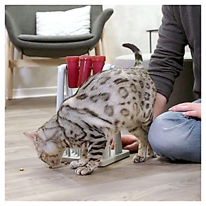TRIXIE Cat Activity Turn Around Strategy Game, Slow Feeder, Interactive, Treat Toy 9 x 7 x 13 in.