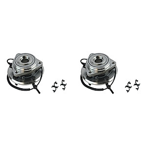 TRQ Wheel Bearing & Hub Assembly Pair Kit LH & RH Front for Jeep Wrangler