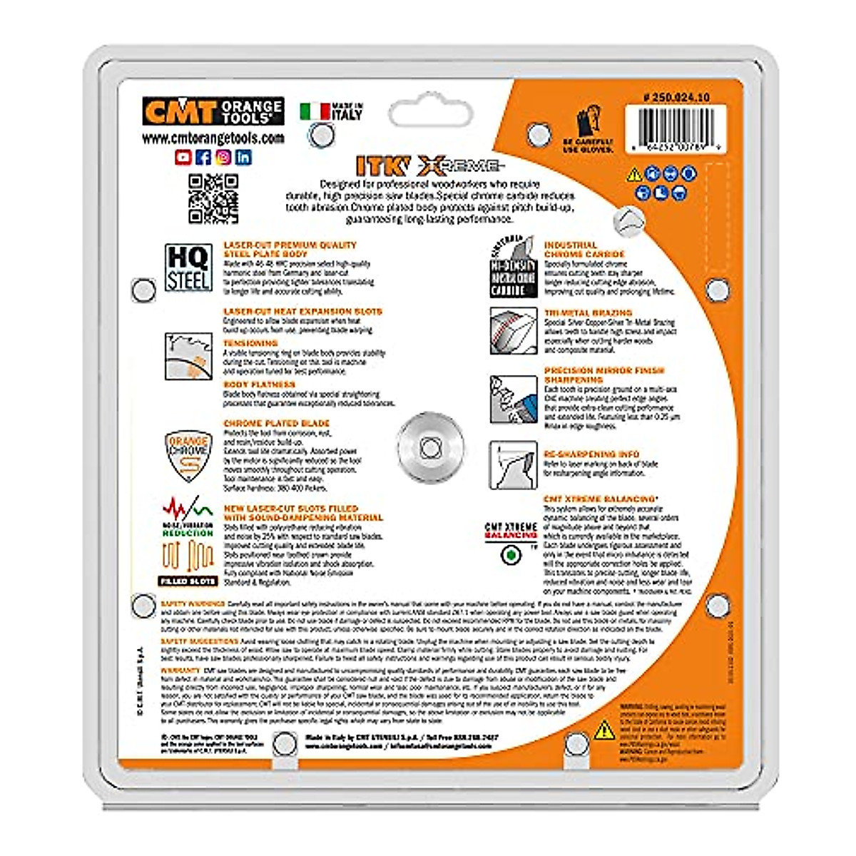 CMT ORANGE TOOLS 250.024.10 ITK RIPPING BLADE 10"x24x5/8"