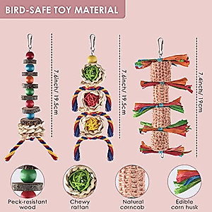 KATUMO Bird Toys, Parrot Chew Toys Parakeet Perch Conure Swing Cockatiel Cage Toys for Lovebird Conure Parakeet and Small Birds