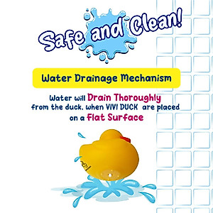 INFANTMOM - Floating Bath Ducks with Temperature Indicator for Toddlers, Safety Bathtub Rubber Shower Swimming Yellow Ducky Toy for Infant, Baby and Kids. Clean and Safe Toy (Kid Duck)