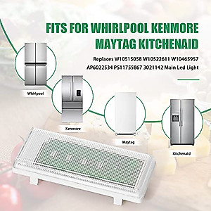 Ryze Auto W10515058 replacement Whirlpool Fridge Light WPW10515058