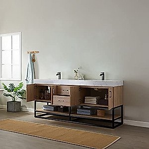 Vinnova 789072B-NO-GW-NM Alistair Bathroom Vanity, North American Oak Finish