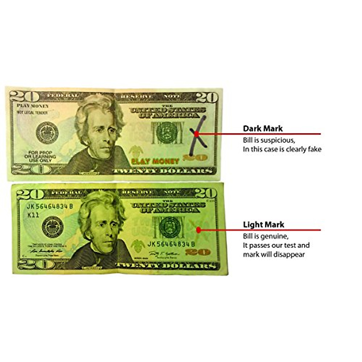5-Pack Counterfeit Pens - Fake Money Detector Markers from Entrust Pro