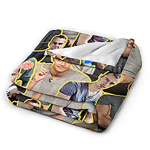 Blanket Theo James Soft and Comfortable Warm Fleece Blanket for Sofa,Office Bed car Camp Couch Cozy Plush Throw Blankets Beach Blankets