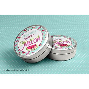 One in A Melon Thank You Sticker Labels, 40 2" Party Circle Stickers by AmandaCreation, Great for Party Favors, Envelope Seals & Goodie Bags