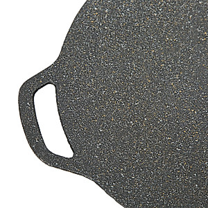 Korean BBQ Grill Pan, Round BBQ Griddle with Nonstick 6-Layer Coating, Aluminum Korean Grill Pan with Double Handles for Indoor or Outdoor Grilling Eggs Pancakes Steaks(30CM)