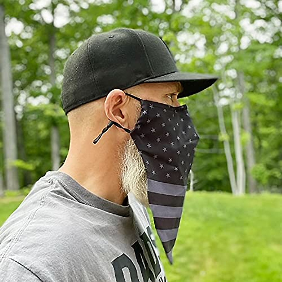 KT Valley Co. Beard Friendly Face Mask for Men with a Beard, Beard Protection for Bearded Men, Reusable and Comfortable
