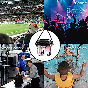 Grezea Clear Bag Stadium Approved, Crossbody Bags, Small Transparent Purse for Women See Through Handbag with Adjustable Strap for Concerts Sports Events, Fans, Game, Festivals…