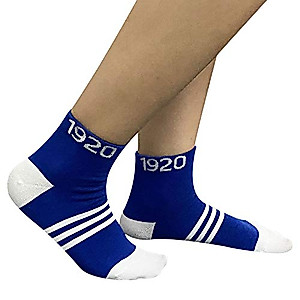 JXGZSO 2 Pairs Sorority Socks Ankle Socks Blue 1920 Socks Sorority Sister Gift (1920 Ankle socks)
