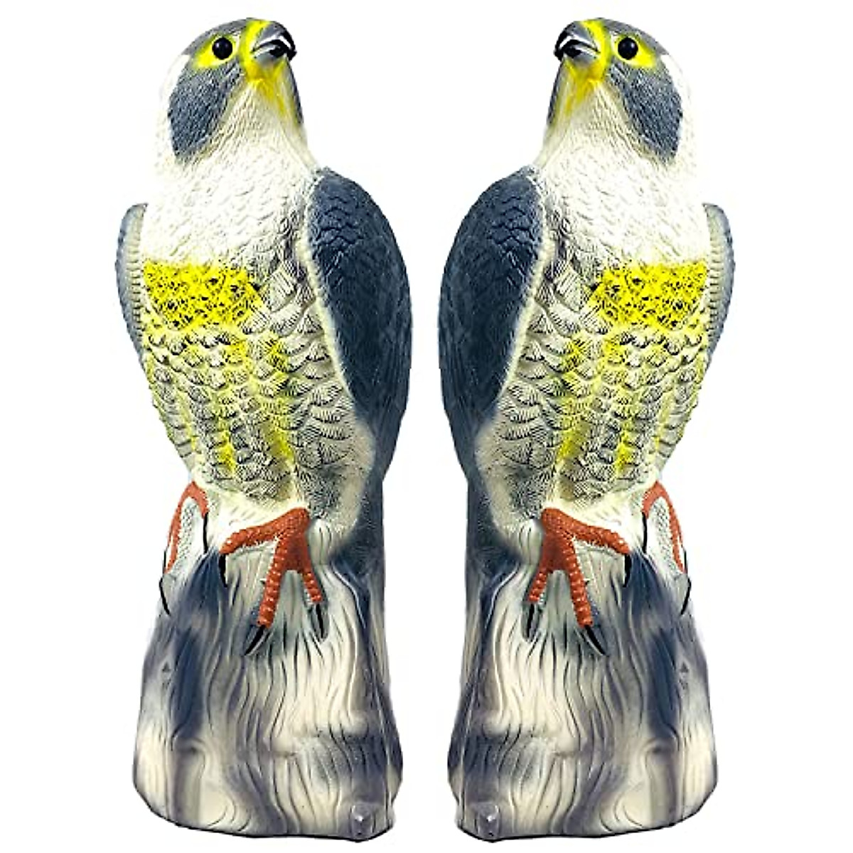 GiftExpress 2 pk 16.5" Scarecrow Eagle Fake Hawk Decoy Statue, Pest Repellent, Bird Control, Garden Protectors, Outdoor Falcon Garden Décor, Eagle Repeller (2)