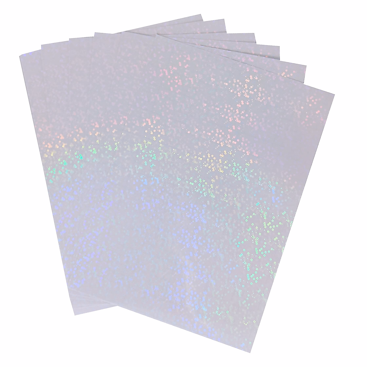 Bleidruck 25 Sheets Holographic Clear Vinyl Holographic Sticker Paper Self Adhesive Waterproof Holographic Overlay Film A4 (11.7 x 8.3 Inch) Holographic Overlay (Bubbles)