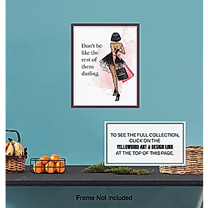 Inspirational Quote Wall Art - Couture Gift for African American Black Women - Glam Wall Decor - Luxury Fashion Design Room or Home Decoration - Positive Motivational Quote - Teens Bedroom