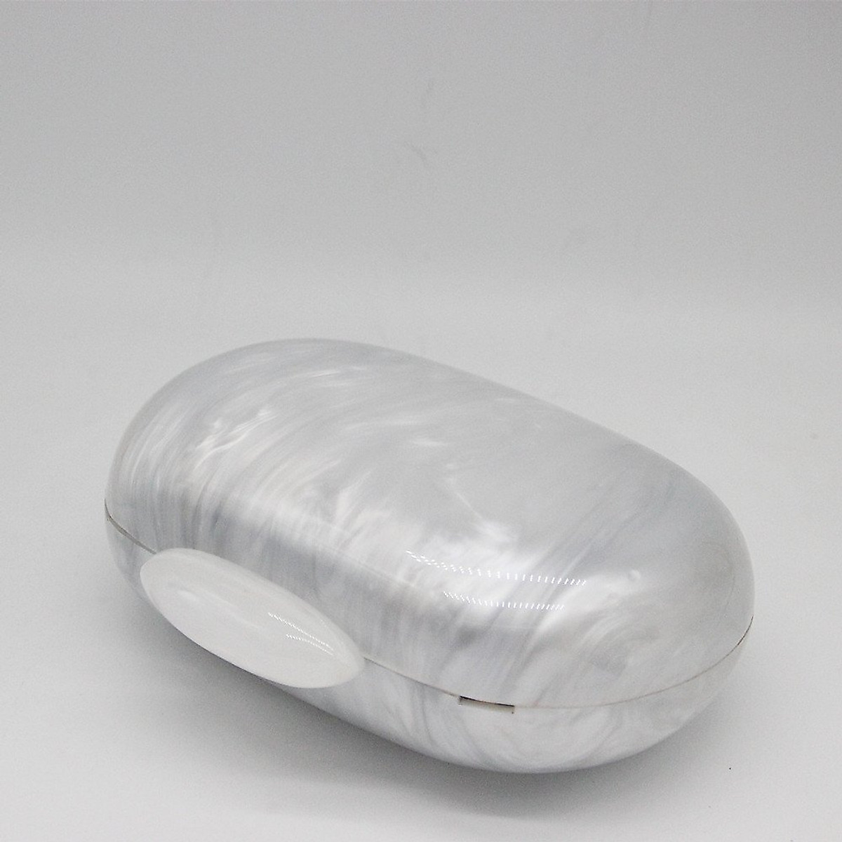 Dirmmis Fashion Women Acrylic Cute Round Marble White Pearl Party Evening Bags Luxury Prom Handbags Casual Clutch