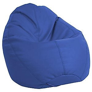 Factory Direct Partners 10479-BL SoftScape Dew Drop Bean Bag Chair with Supportive High-Back Design - Blue