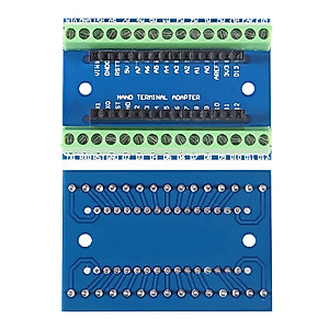 AITRIP 10PCS Nano Terminal Adapter Shield Expansion Board Compatible with Arduino Nano V3.0 AVR ATMEGA328P-AU Module