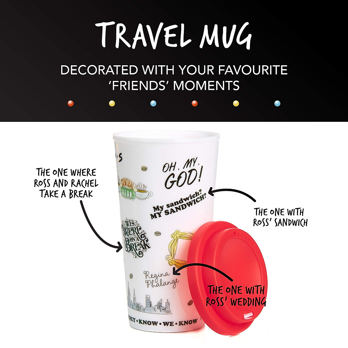 Paladone Friends Central Perk Coffee Cup Travel Mug