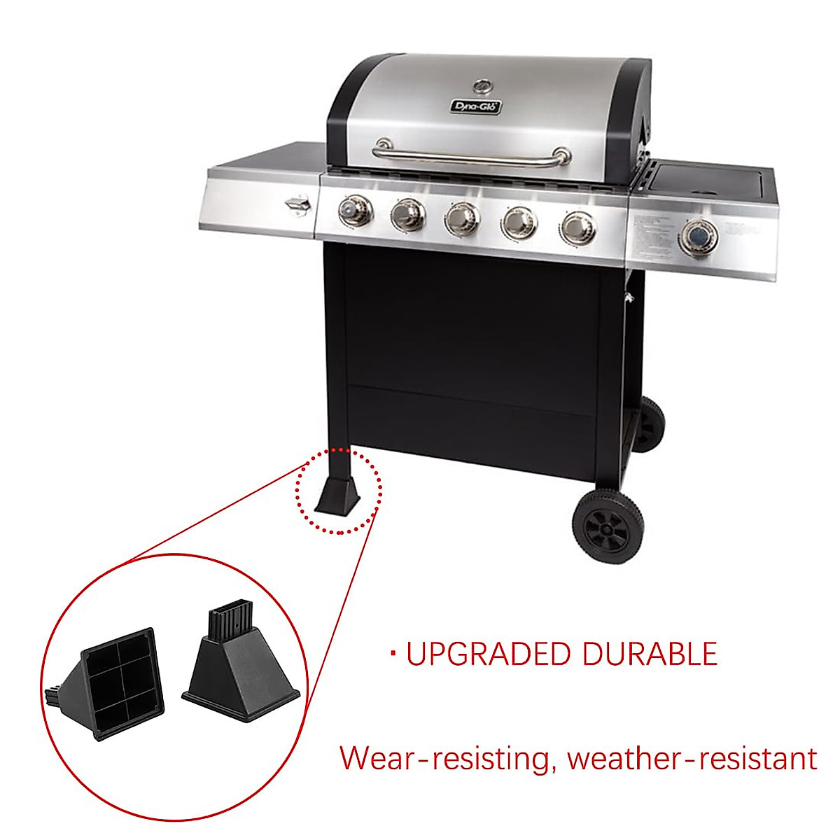 70-01-261 DGF510SBP Leg End Cap Grill Replacement Parts for Dyna Glo Grill Parts DGB515SDP DGB515SDP-D DGF510PBP-D DGF510PBP DGF510SSP DGF510SSP-D DGB515RDP DGB510SSP Dyna-Glo Leg Shoes 2Pcs