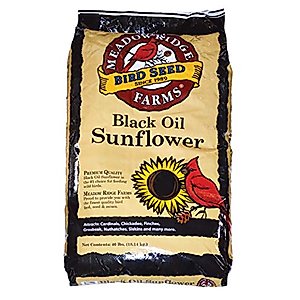 Meadow Ridge Farms Black Oil Sunflower Bird Seed, 40-Pound Bag