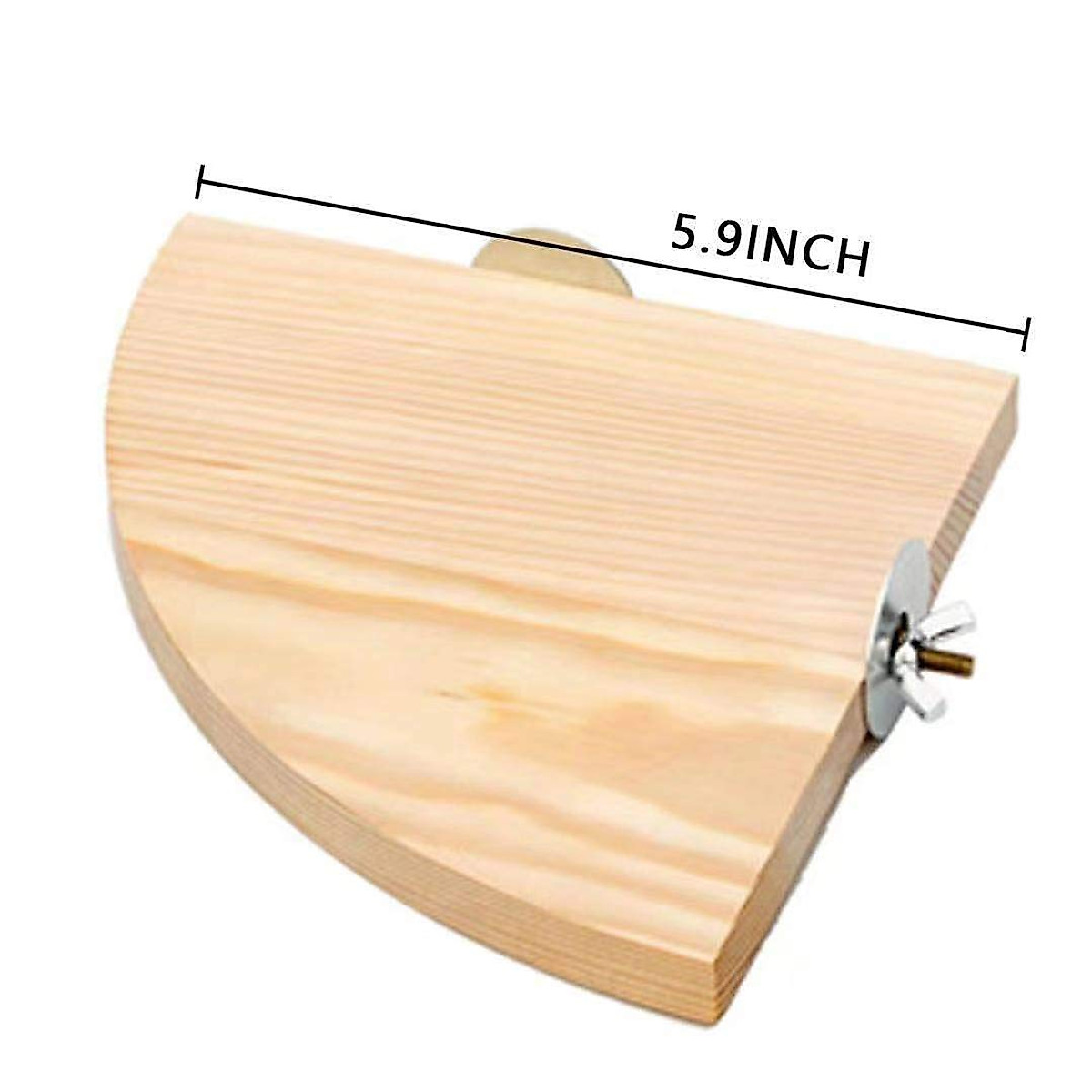 Bird Perch Platform Stand，Wood Perch Bird Platform Parrot Stand Playground Cage Accessories for Small Anminals Rat Hamster Gerbil Rat Mouse Lovebird Finches Conure Budgie Exercise Toy (Semicircle)