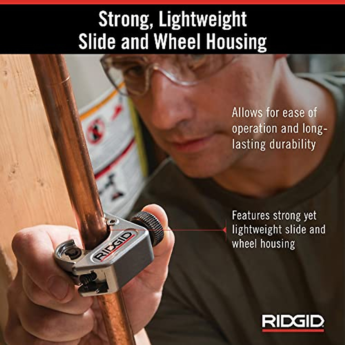 RIDGID 32985 Model 104 Close Quarters Tubing Cutter, 3/16-inch to 15/16-inch Tube Cutter