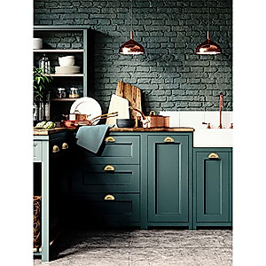 YHBZ Modern Door Handle,Gold Shell Handles,76mm/3in Metal Kitchen Cupboard Cabinet Knobs,Zinc Alloy Drawer Pulls,2Pcs Double Hole with Screws,Holedistance76mm