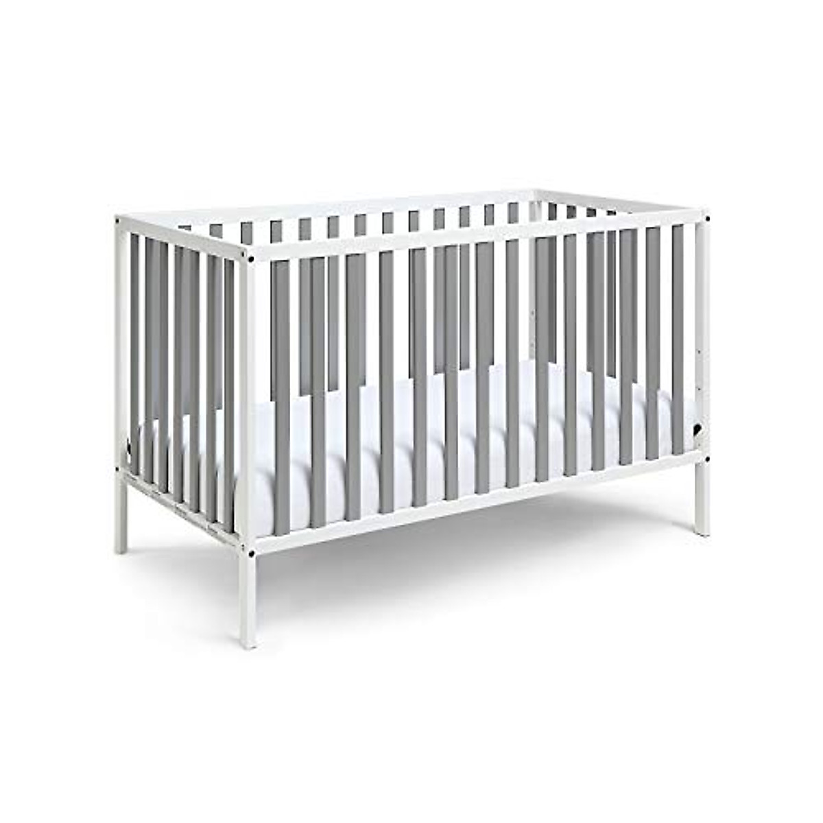 Baby Cache Deux Remi Island 3-in-1 Convertible Crib (Do Re Me) White & Gray