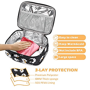 Robhomily Backpack for Teen Girls Kids Middle-School Elementary School Backpack with Lunch Box ,17” Fashion- Print Lightweight Laptop Book bags Set