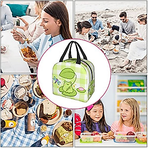 Insulated Lunch Bag Reusable Lunch Box, Cooler Lunch Tote Bag for Teen Girls Boys Women Men School Picnic Office Work, Cute Frog Gift