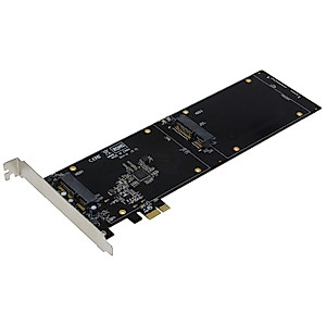 Sedna - PCI Express Quad 2.5 Inch SATA SSD Controller Card (with Built in Power Circuit, no Need SATA Power Connector) (SSD/HDD not Included)