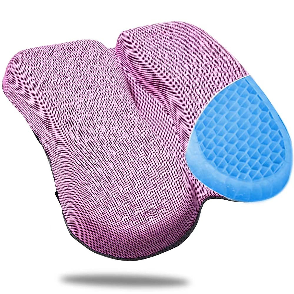 TaiBest Gel Seat Cushion for Long Sitting, Office Chair Cushion for Sciatica Pain Relief, Car Seat Cooling Pad, Gel Cushion for Wheelchair (Light Pink)