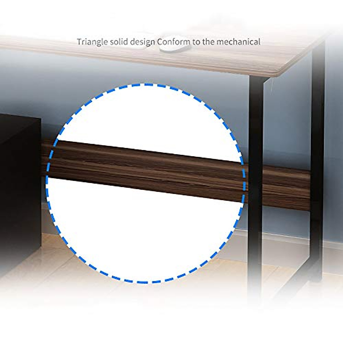 TOPYL Desktop Home Computer Desk,Simple Sturdy Office Desk with Bookshelf for Small Space Study Pc Desk Table,Modern Writing Computer Desk