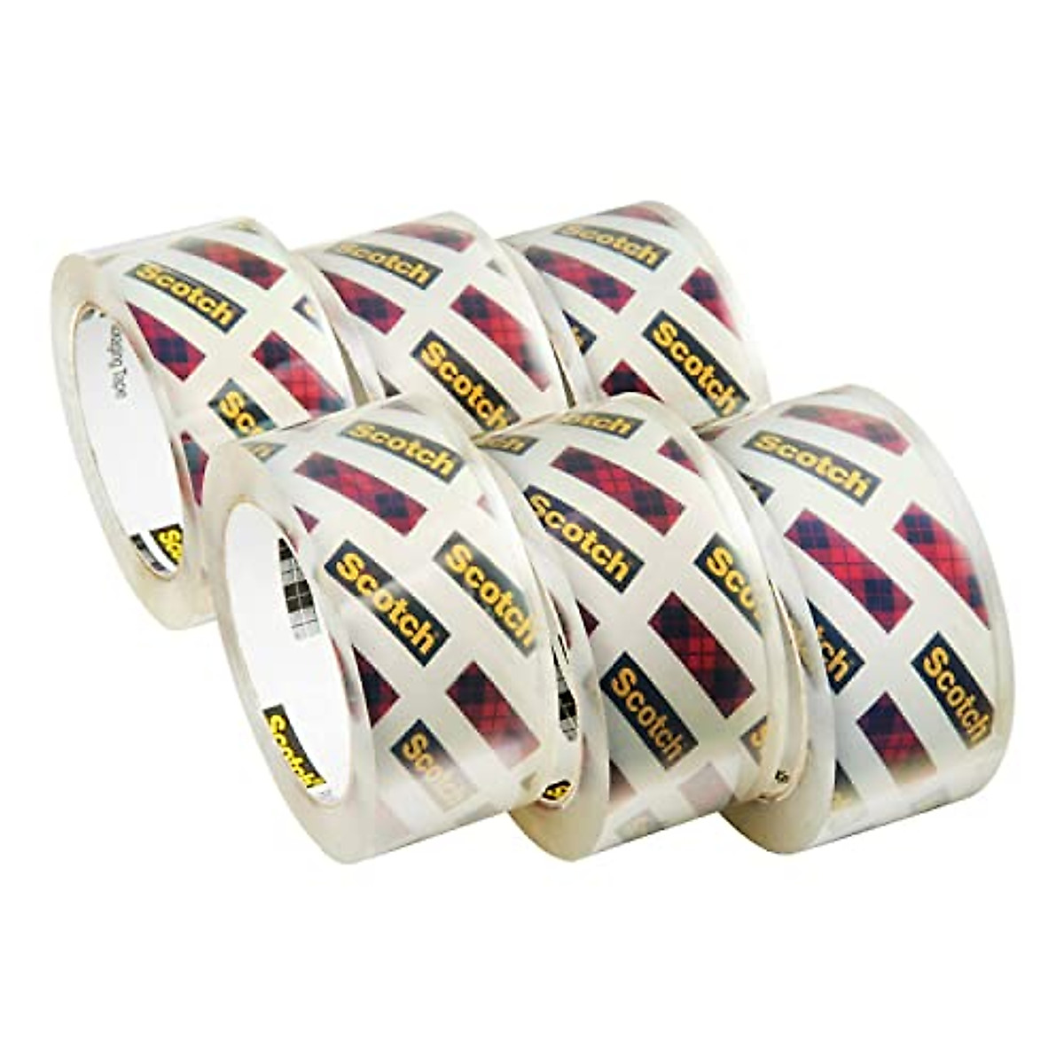 Scotch Box Lock Packaging Tape, 6 Rolls, 1.88 in x 54.6 yd, Extreme Grip Packing, Shipping and Mailing Tape, Sticks Instantly to Any Box (3950-6)