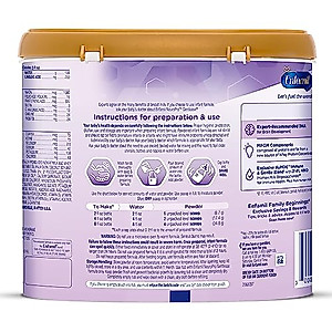 Enfamil NeuroPro Gentlease Baby Formula, Infant Formula Nutrition, Brain and Immune Support with DHA, Proven to Reduce Fussiness, Crying, Gas and Spit-up in 24 Hours, Reusable Tub, 19.5 Oz, 4 Count