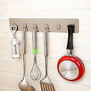 Royal Brands 6 Hook Self Adhesive Wall Mounted Rack - Waterproof Sturdy Backing - Place Anywhere in Your Home Or Garage