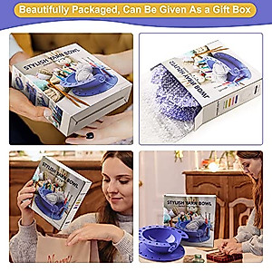 KOKNIT Yarn Bowl - PlasticYarn Bowls for Crocheting with Holes, Preventing Slipping and Tangles, Knitting Bowl Mothers Day Gift for Knitting Lovers