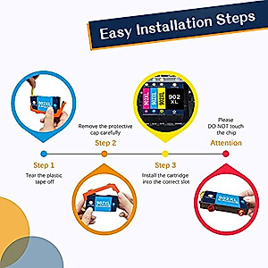 Colorking Remanufactured Ink Cartridge Replacement for HP 902XL 902 XL Ink Cartridges to use with HP Officejet Pro 6978 6968 6970 6958 6962 6975 6960 6954 Printer (5 High Yield Combo Packs)