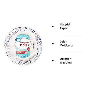 Great Value 8 5/8" Heavy Duty Premium Party Paper Plates, 200 ct