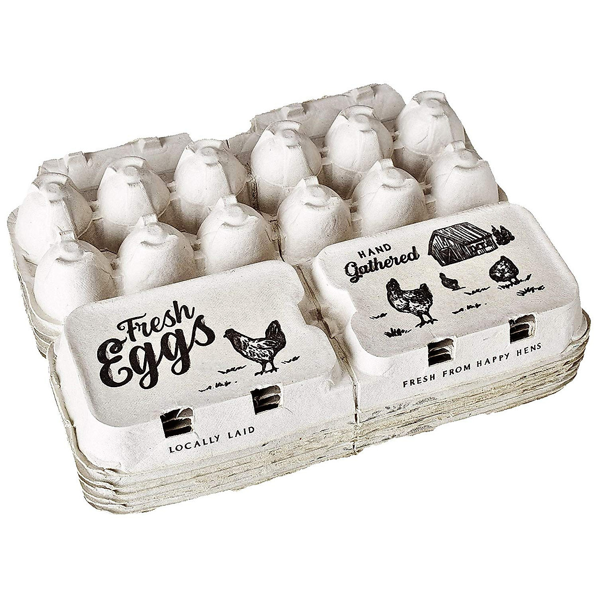 Half Dozen Empty Egg Cartons- Bulk 50 Full Dozen Can Split to 100 Half Dozen Size- Securely Holds 6 or 12 Extra Large Eggs