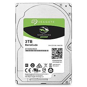 Seagate BarraCuda 3TB Internal Hard Drive HDD – 2.5 Inch Sata 6Gb/s 5400 RPM 128 MB Cache for Computer Desktop PC (ST3000LM024)